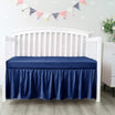 Crib Skirt - Dust Ruffle, Elastic Adjustable Fit, Easy On/Off, 14" Dro
