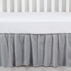 Crib Skirt - Dust Ruffle, Elastic Adjustable Fit, Easy On/Off, 14" Dro