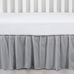 Crib Skirt - Dust Ruffle, Elastic Adjustable Fit, Easy On/Off, 14" Dro