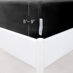 Box Spring Cover Twin XL, Smooth and Elastic Wrap Around, Black