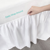 Crib Skirt - Dust Ruffle, Elastic Adjustable Fit, Easy On/Off, 14" Dro