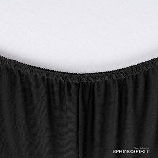 Box Spring Cover Twin XL, Smooth and Elastic Wrap Around, Black